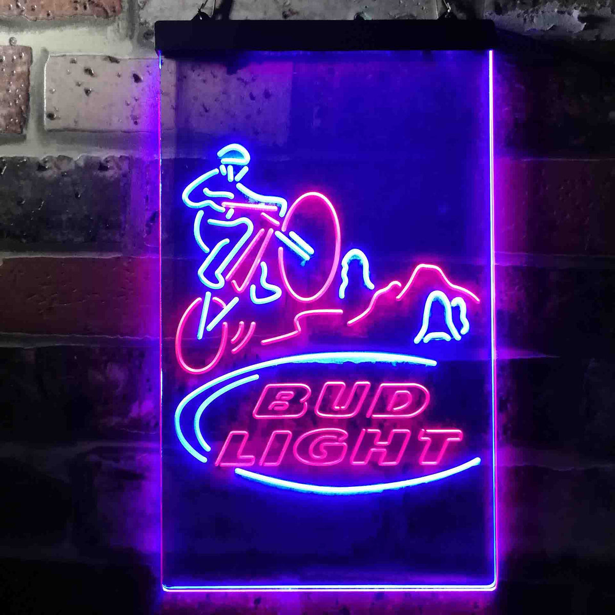 Bud Light Mountain Bike Neon Sign - LED LAB CAVE
