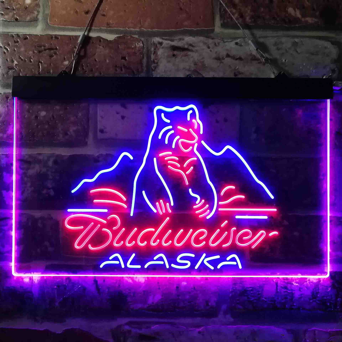 Budweiser Alsaka Polar Bear Beer Neon Sign - LED LAB CAVE