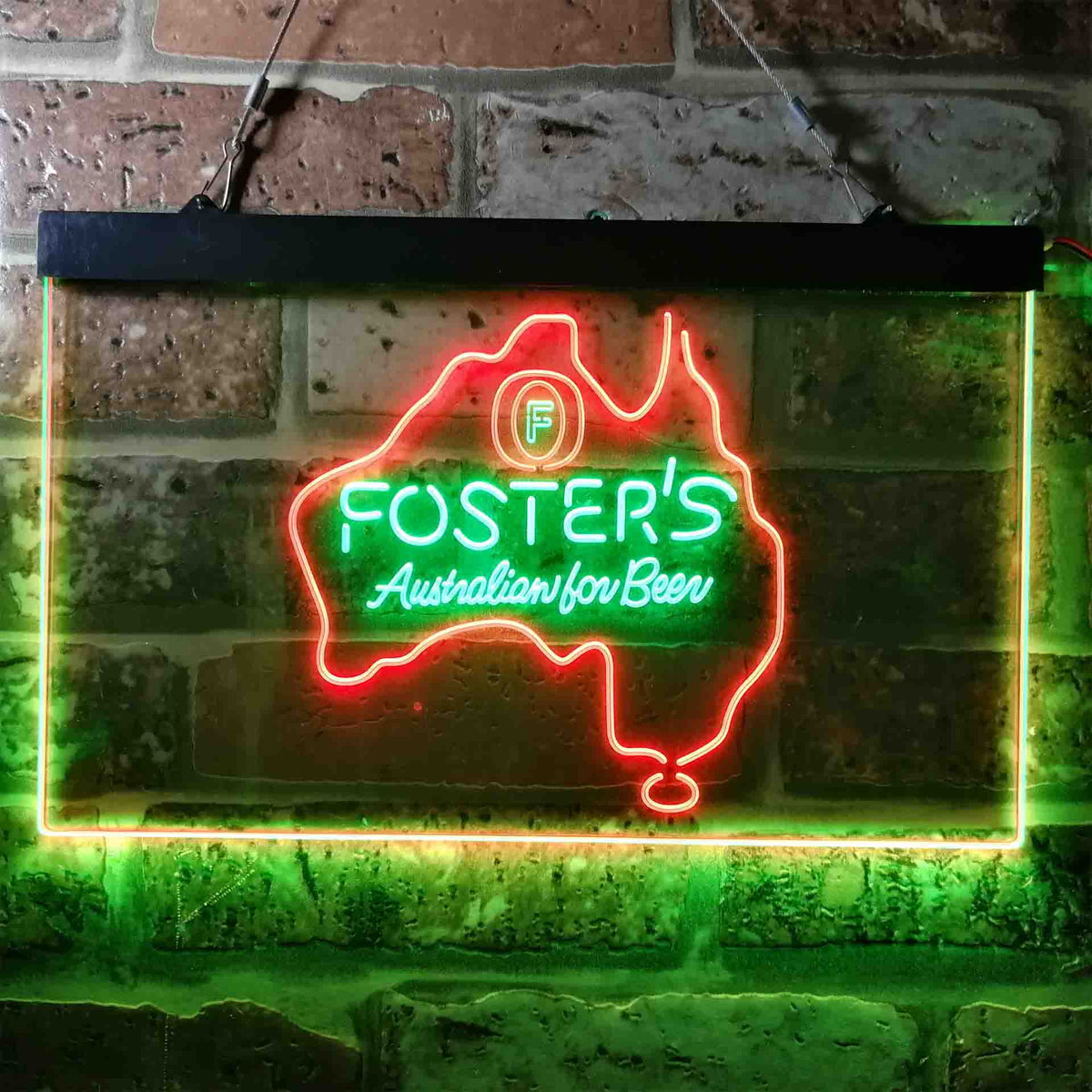 Foster Australian Beer Map Neon Sign - LED LAB CAVE