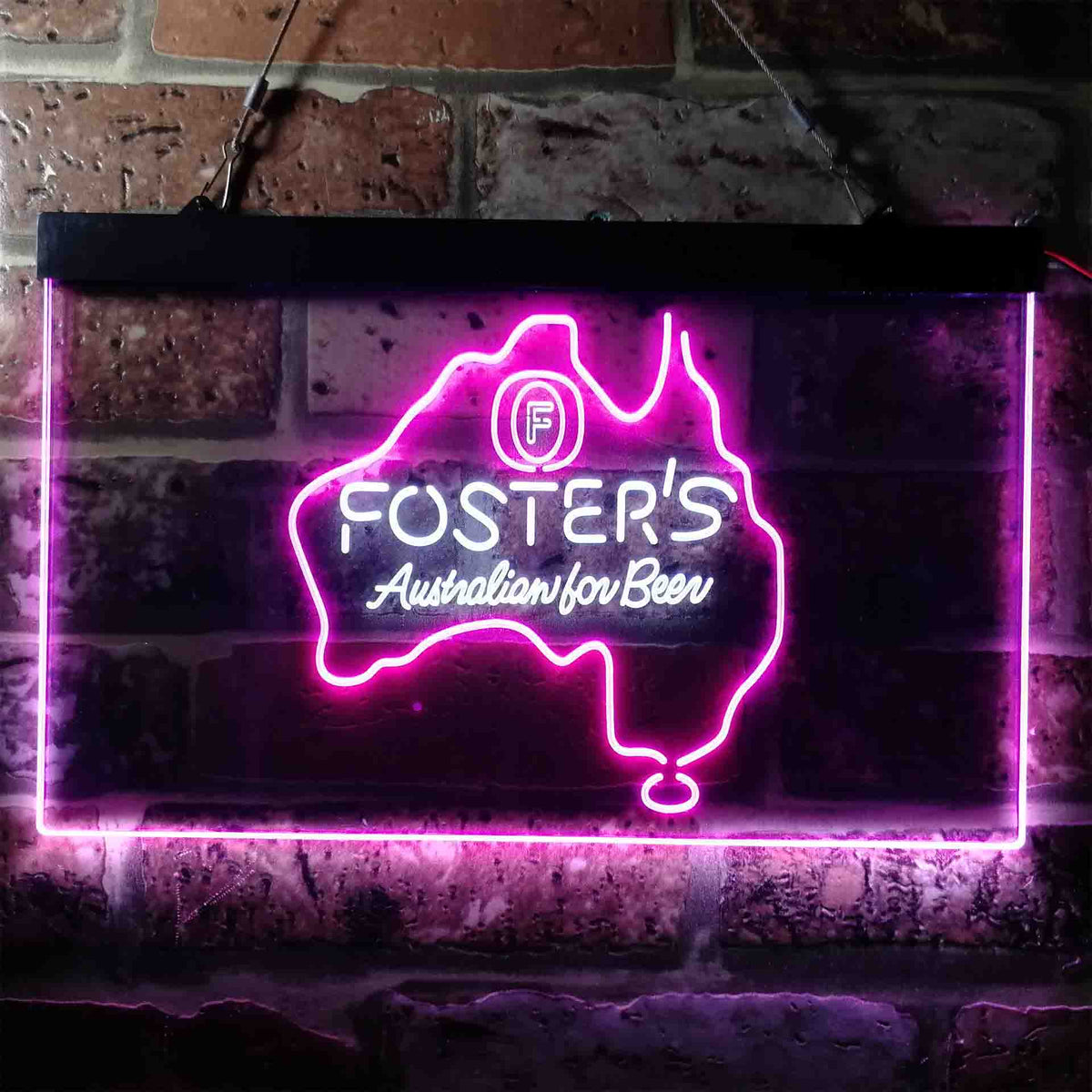 Foster Australian Beer Map Neon Sign - LED LAB CAVE