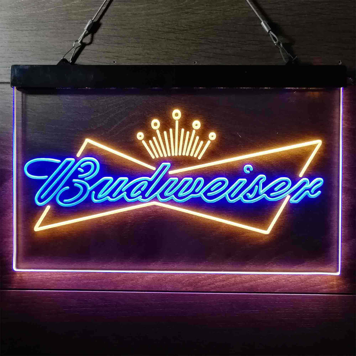 Budweiser Bowtie Crown Neon Sign - LED LAB CAVE
