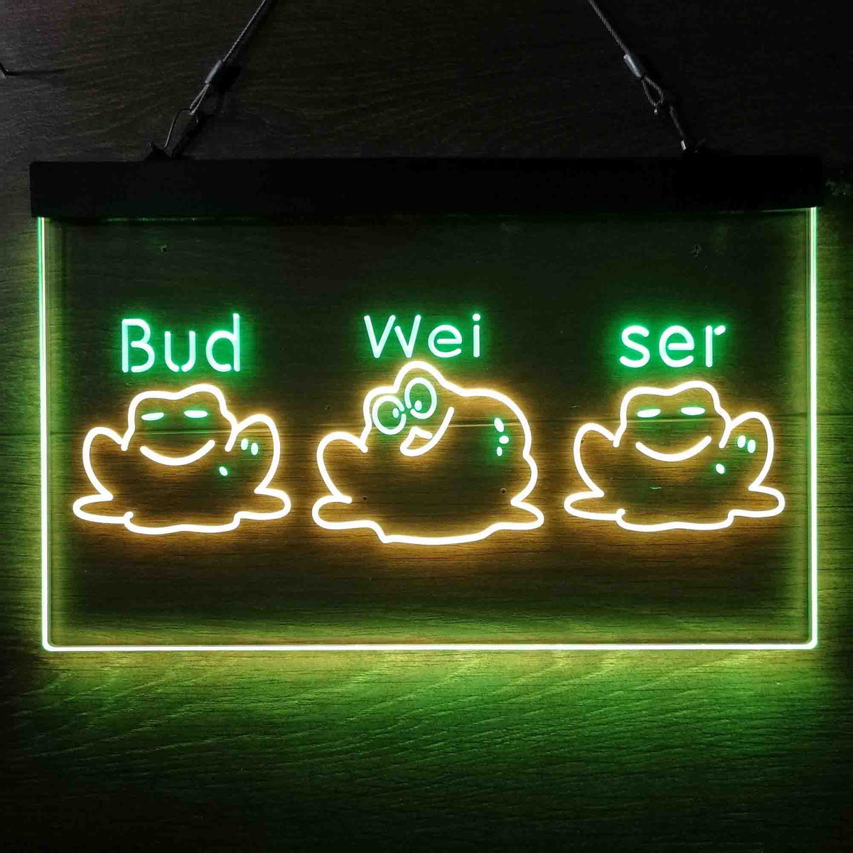Budweiser Frogs Singing Neon Sign - LED LAB CAVE