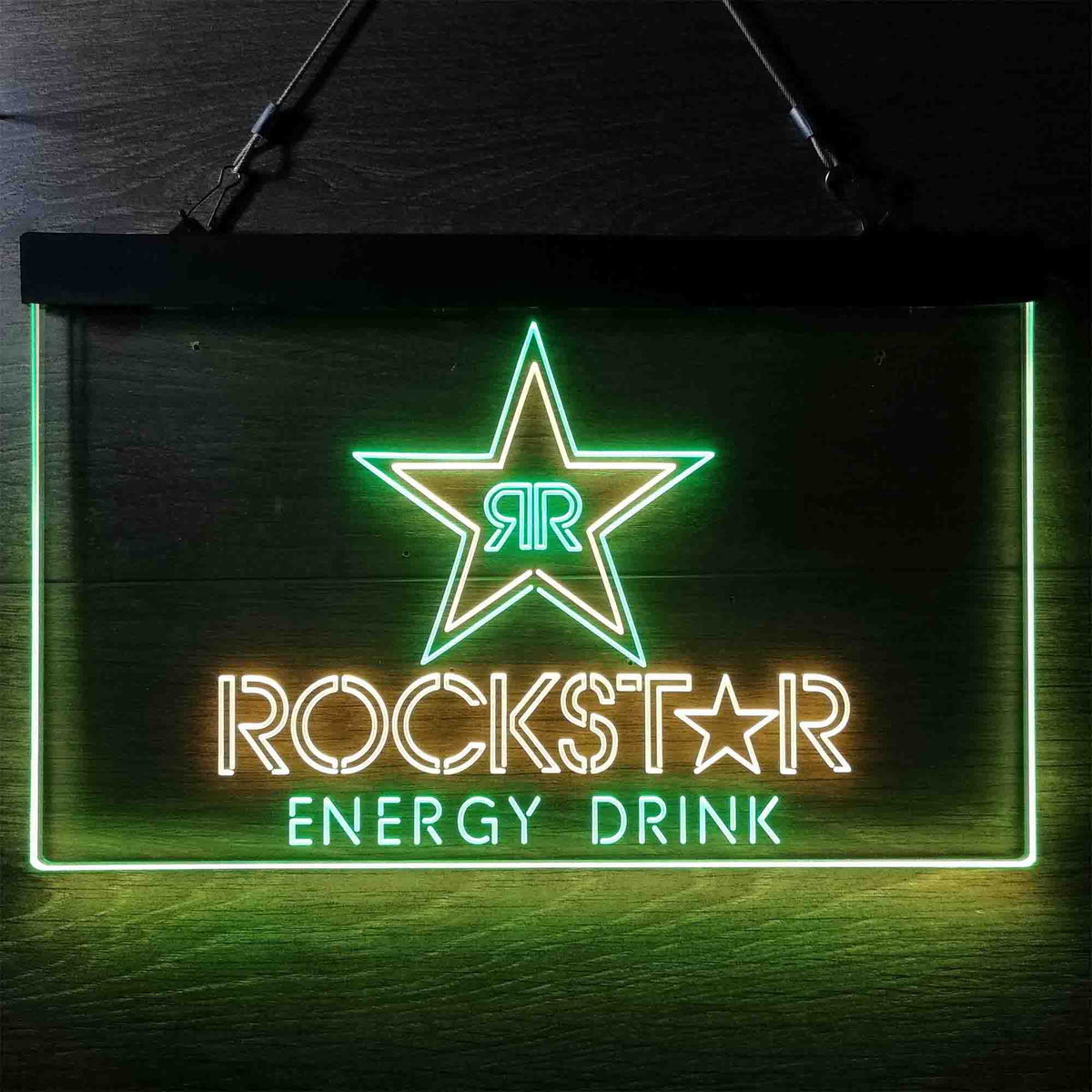 Rockstar Energy Drink Double Star Neon Sign - LED LAB CAVE