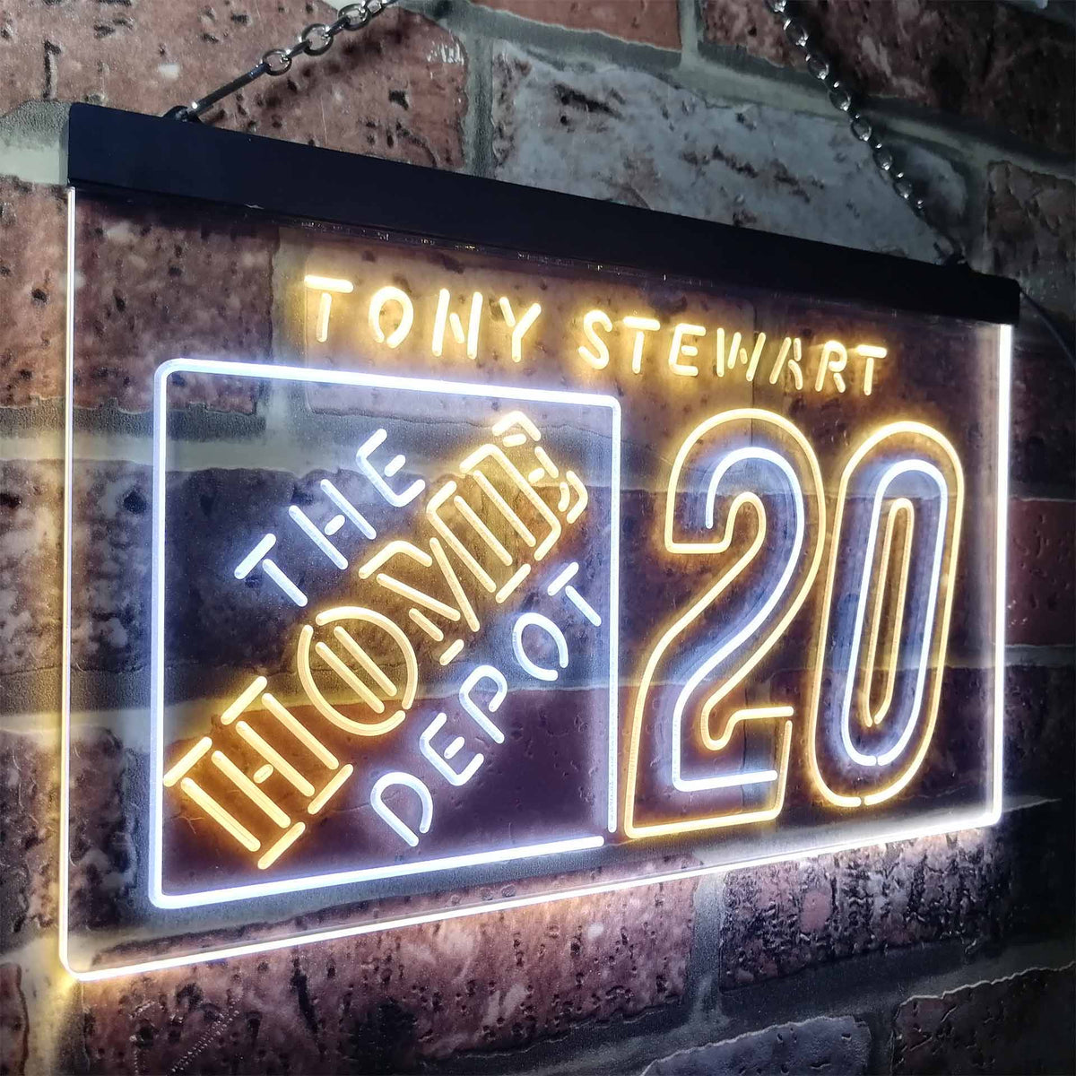 Tony Stewart #20 Racing Neon Sign - LED LAB CAVE
