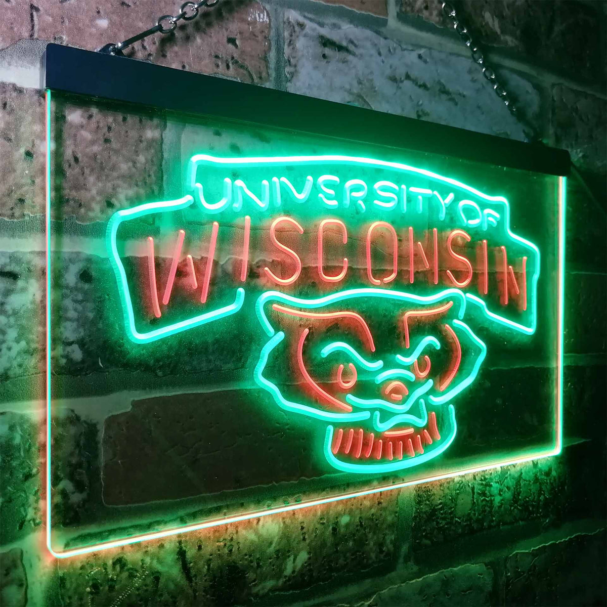 Wisconsins Badgers Club Neon Sign - LED LAB CAVE