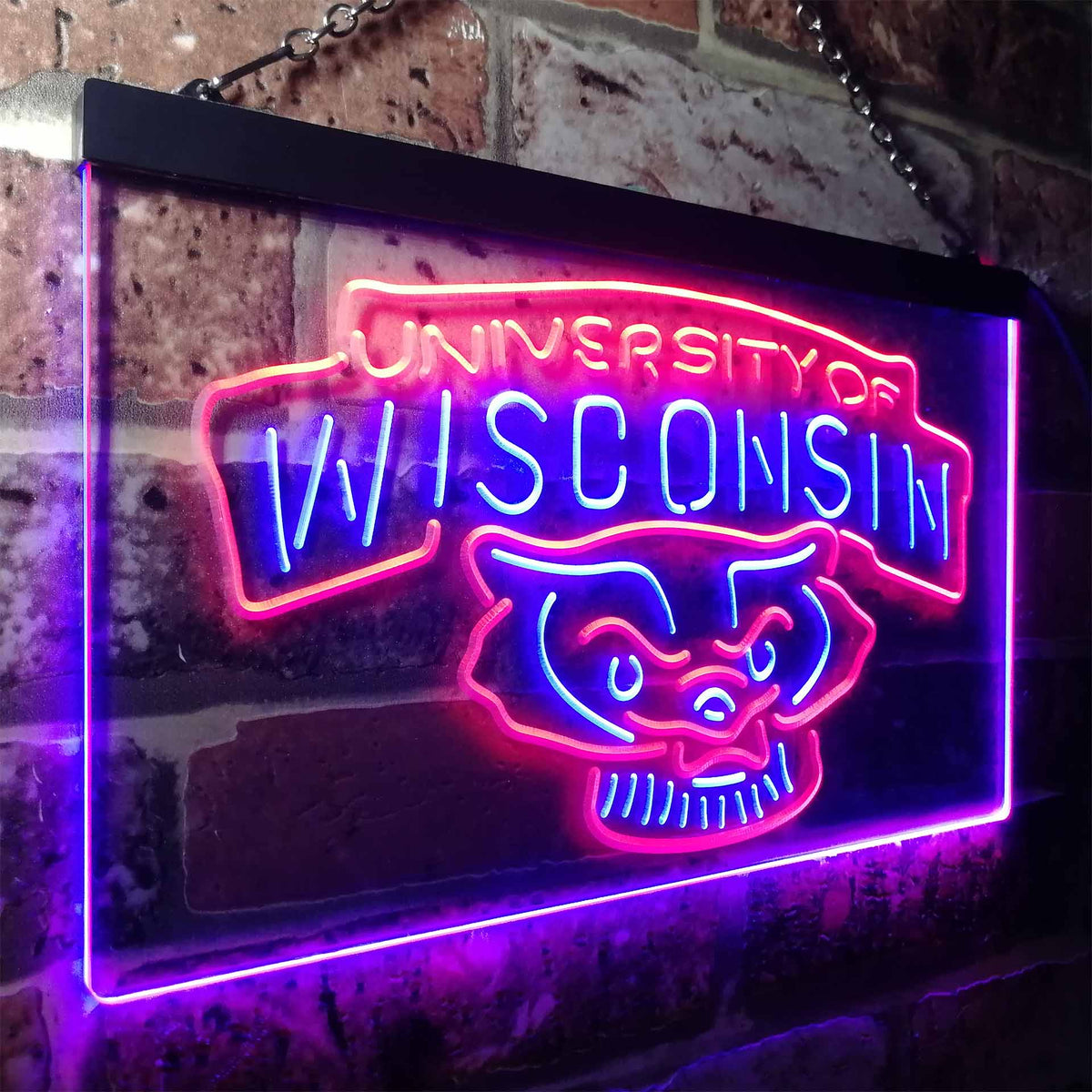 Wisconsins Badgers Club Neon Sign - LED LAB CAVE