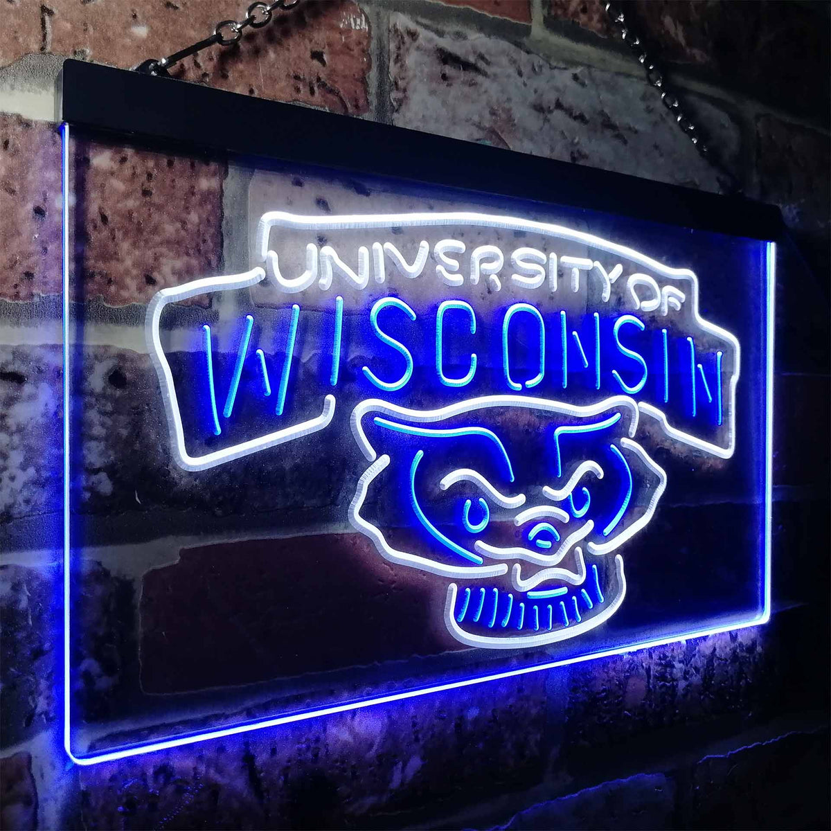 Wisconsins Badgers Club Neon Sign - LED LAB CAVE