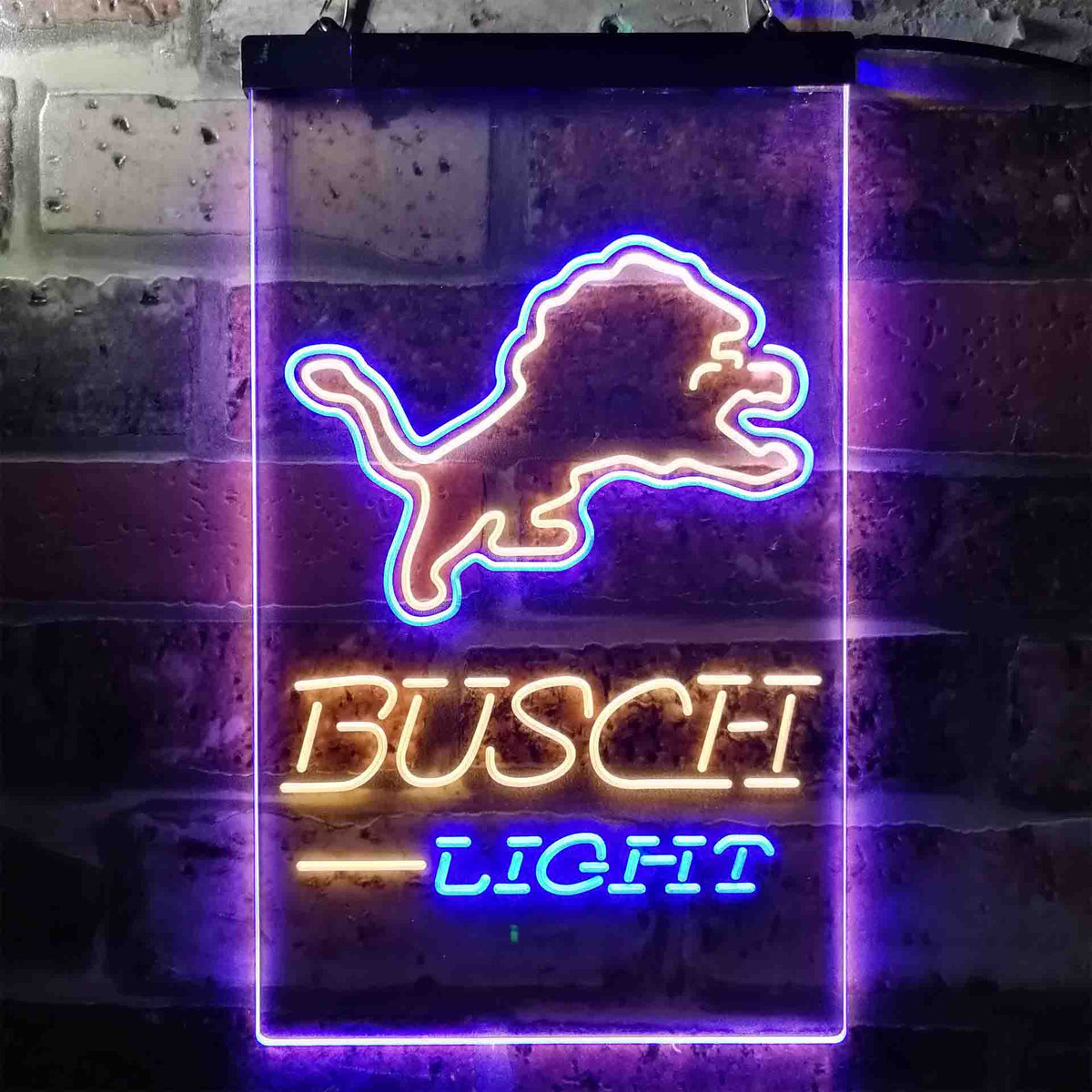 Busch Light Detroit Lion Neon Sign - LED LAB CAVE