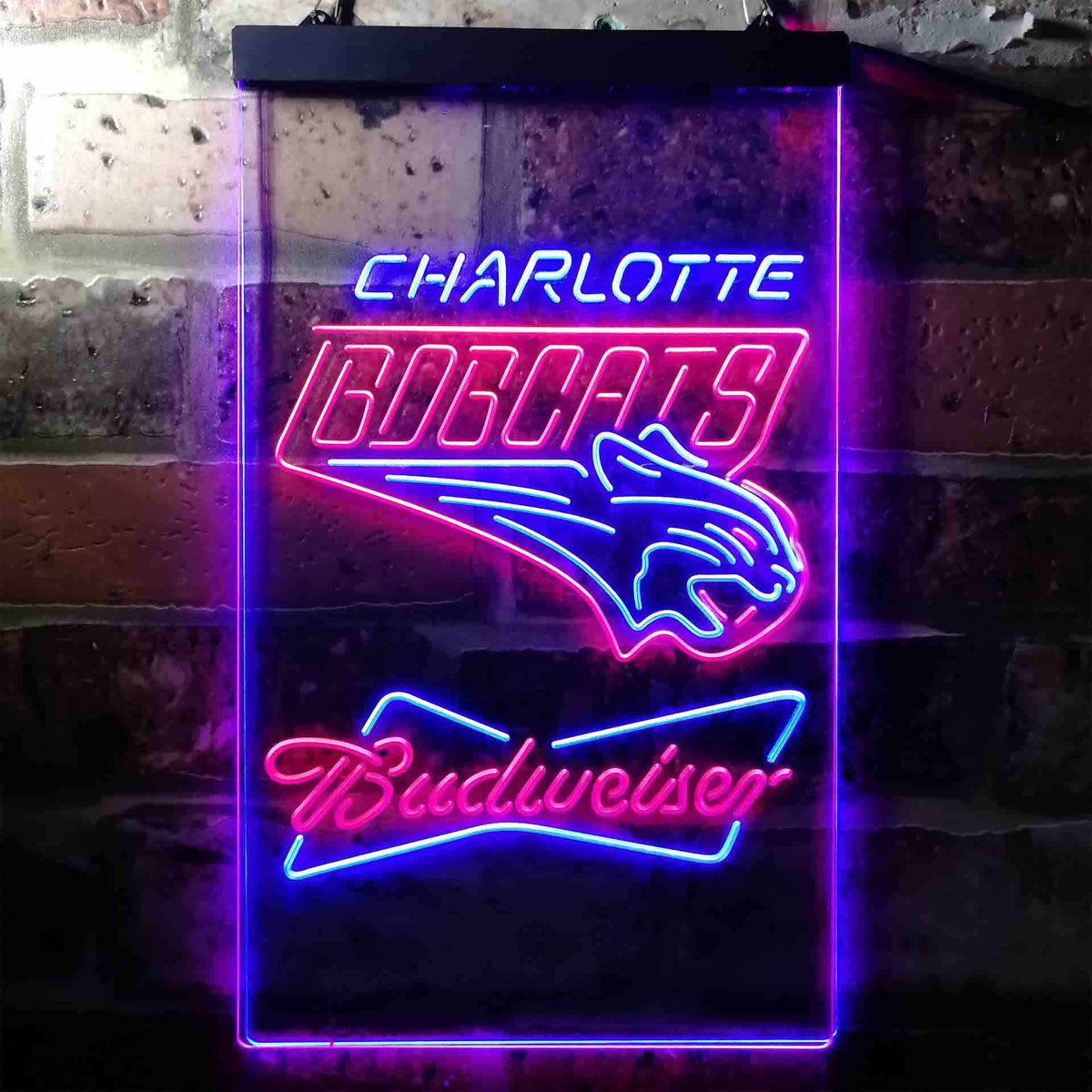 Charlotte Bobcats NBA Budweiser Neon Sign - LED LAB CAVE