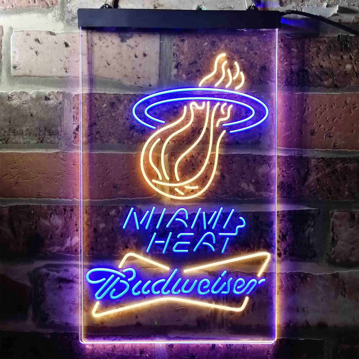 Miami Heat NBA Budweiser Neon Sign - LED LAB CAVE