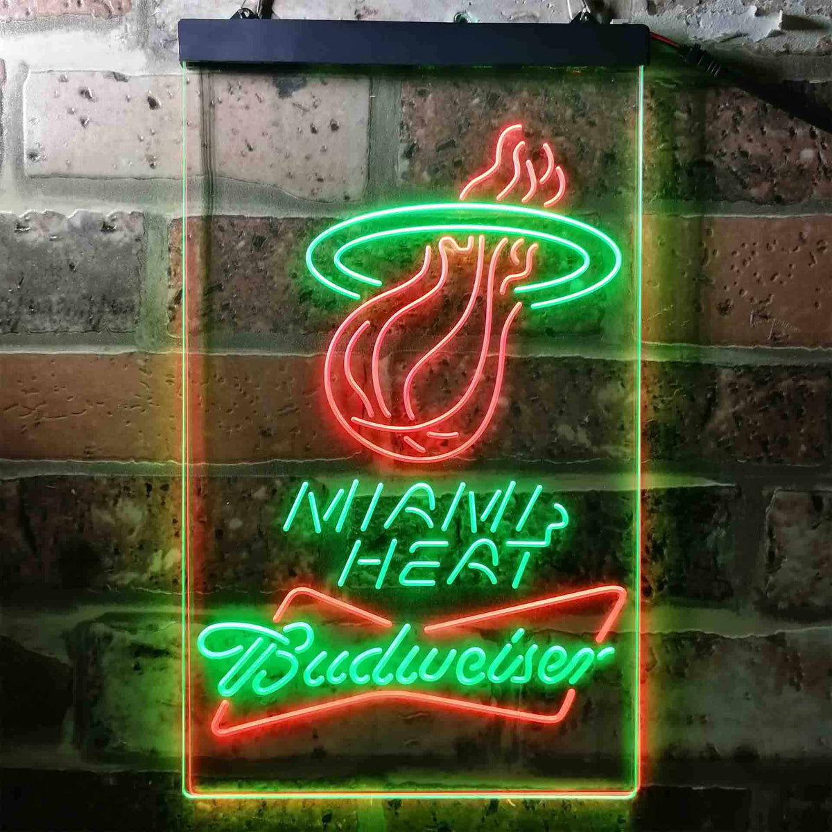 Miami Heat NBA Budweiser Neon Sign - LED LAB CAVE