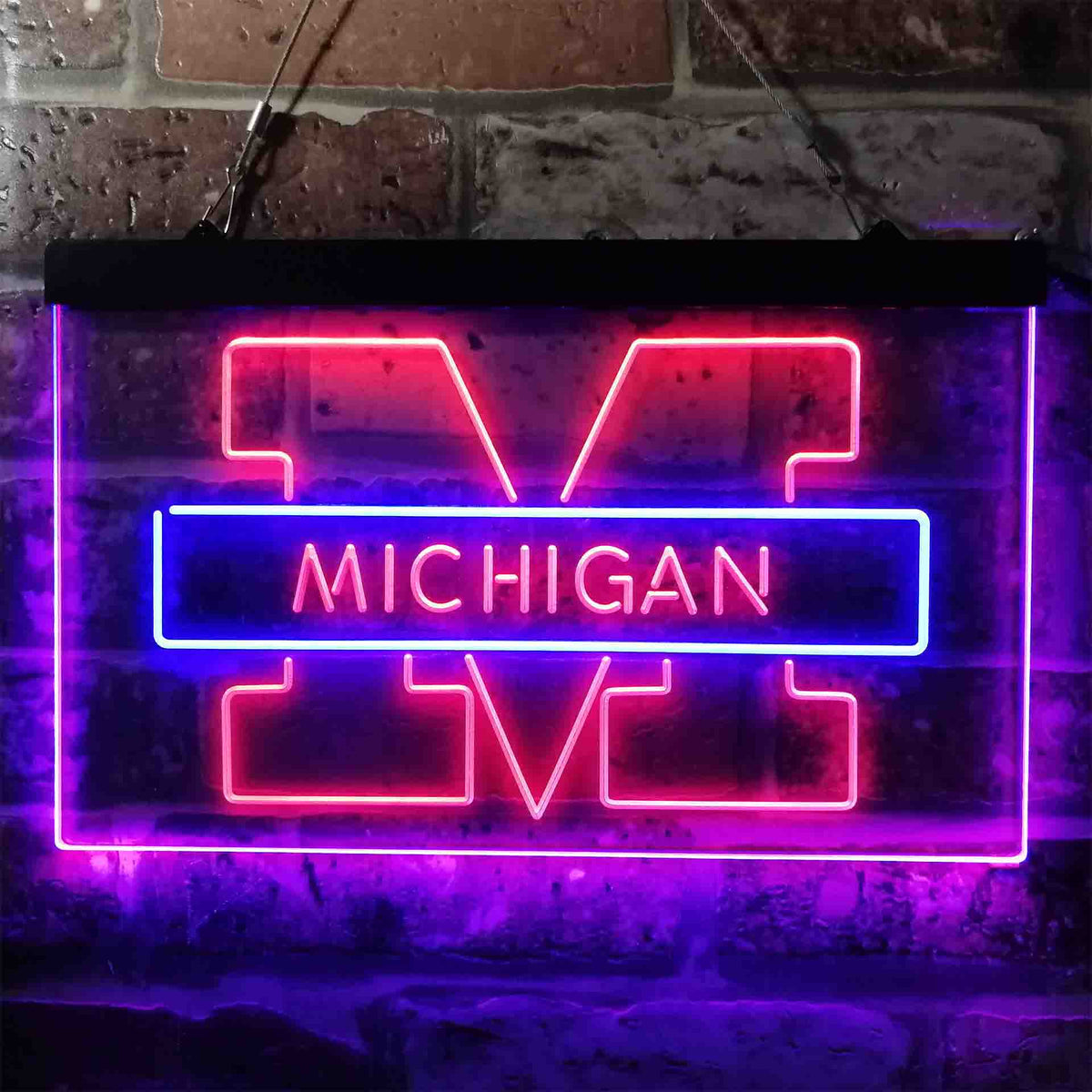 Michigan Wolverines Logo 2 Neon Sign - LED LAB CAVE