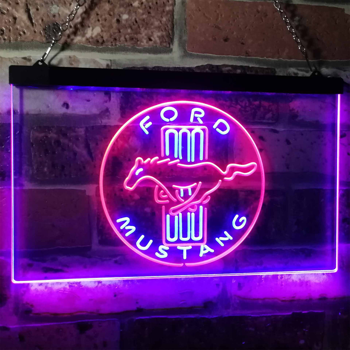 Ford Mustang Horse Car Bar Neon Sign - LED LAB CAVE