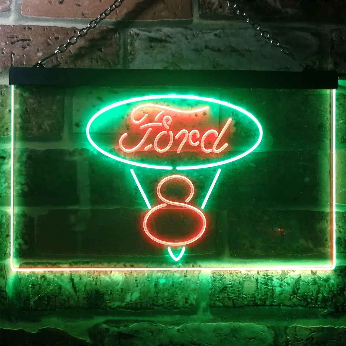 Ford V8 Car Neon Sign - LED LAB CAVE