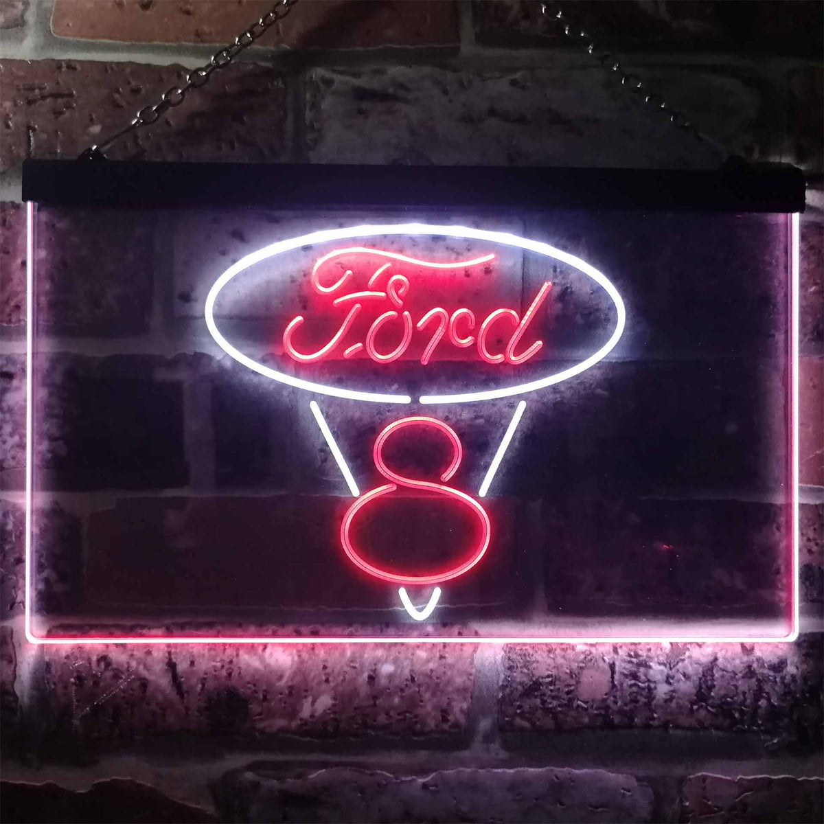 Ford V8 Car Neon Sign - LED LAB CAVE