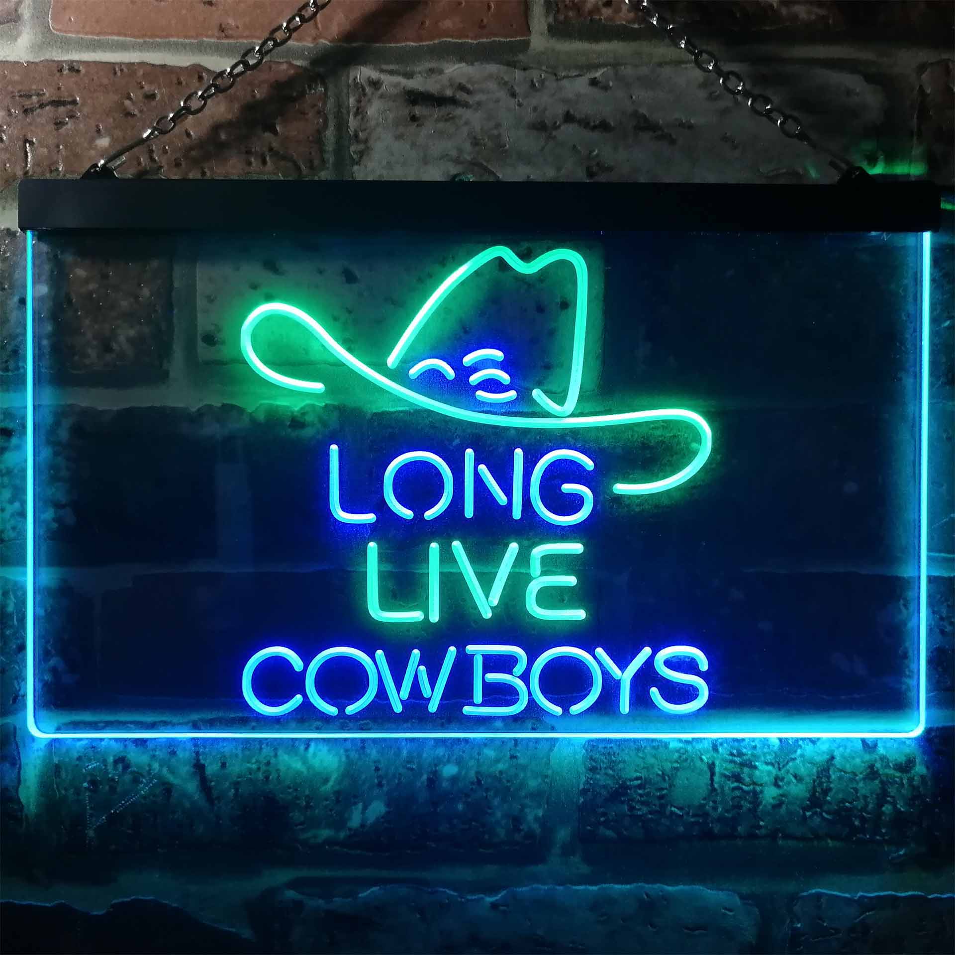 Long Live Cowboys Wranglers Neon Sign - LED LAB CAVE