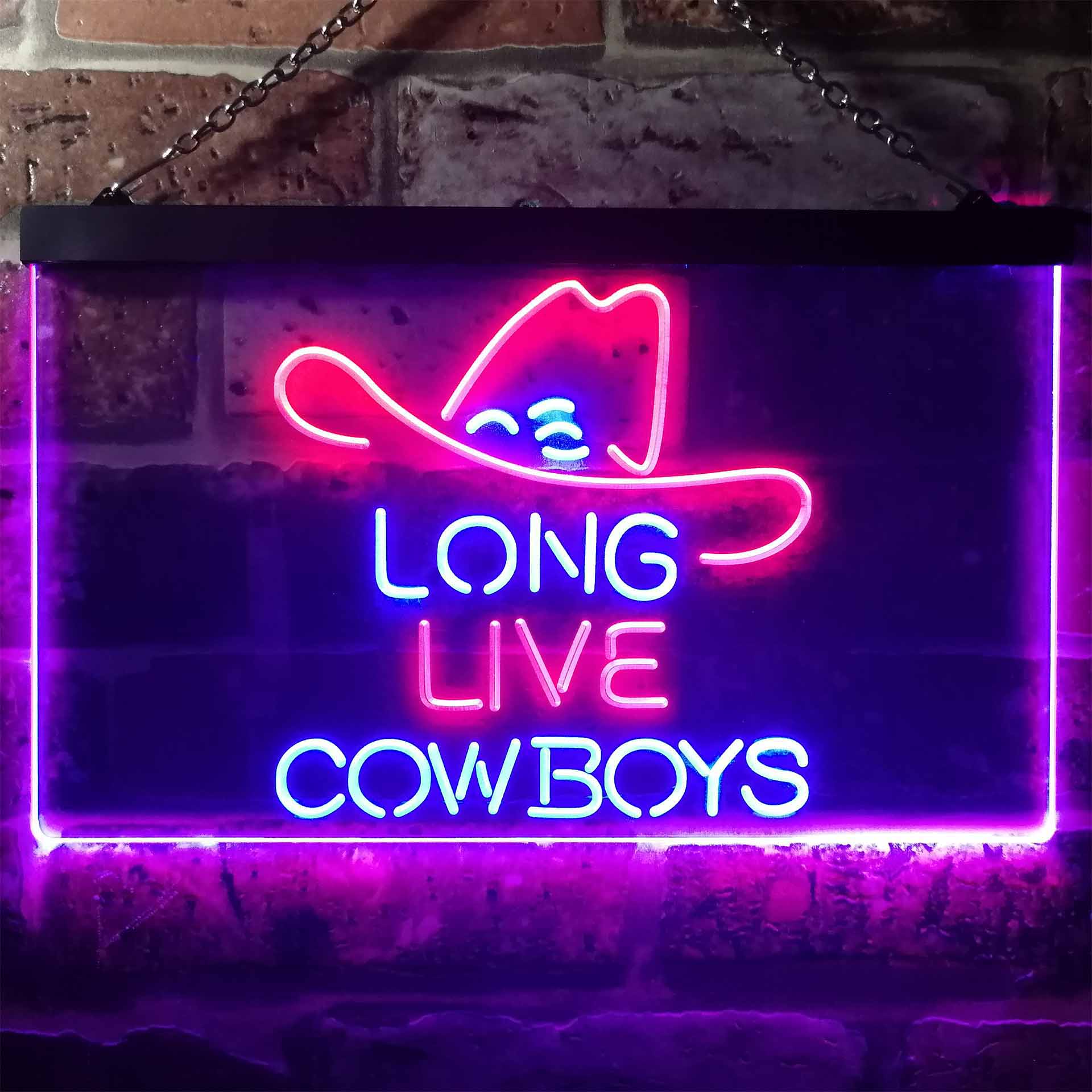 Long Live Cowboys Wranglers Neon Sign - LED LAB CAVE
