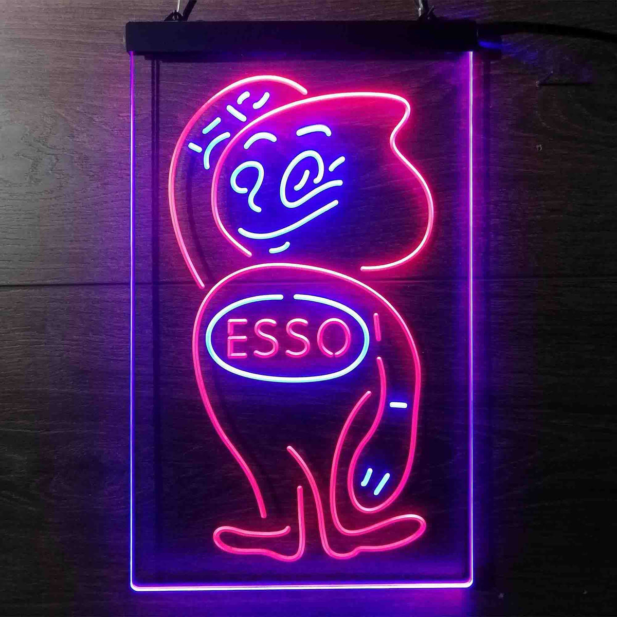 Esso Mascot Oil Gasoline Neon Sign - LED LAB CAVE