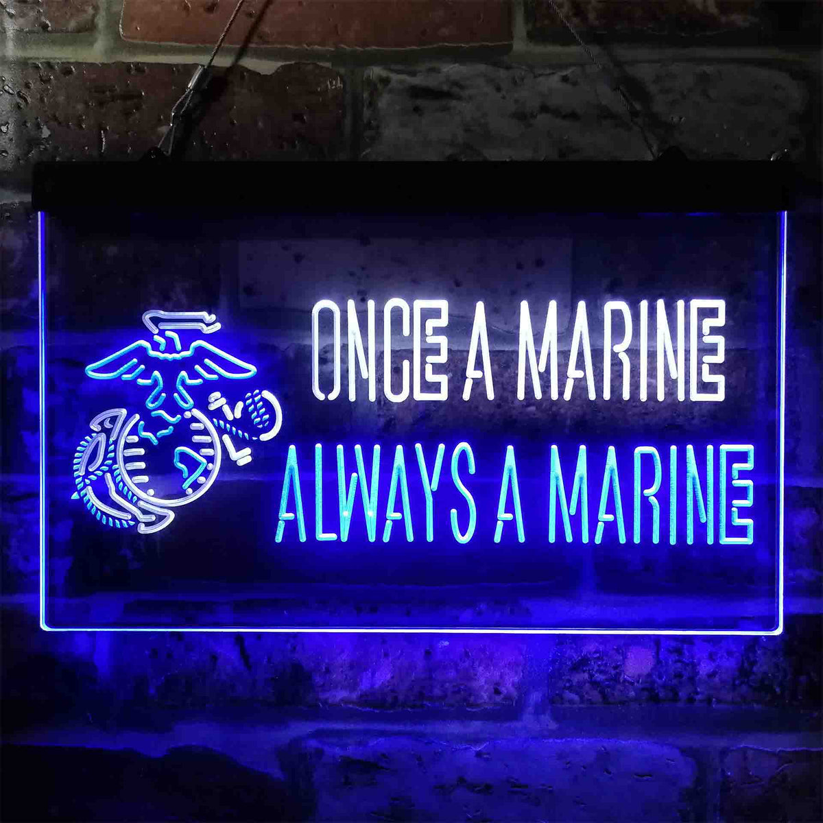 Once a Marine Always a Marine US Neon Sign - LED LAB CAVE