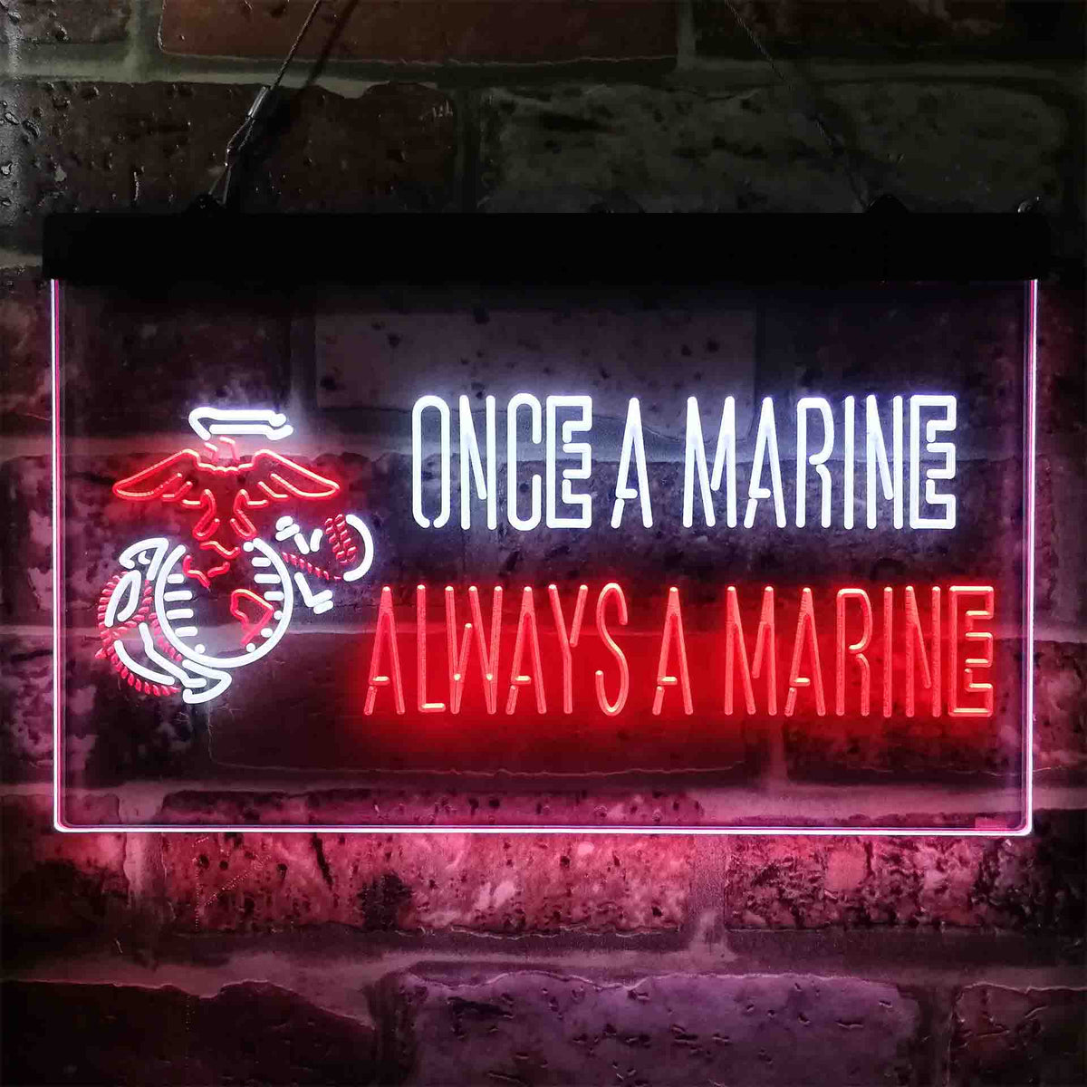 Once a Marine Always a Marine US Neon Sign - LED LAB CAVE