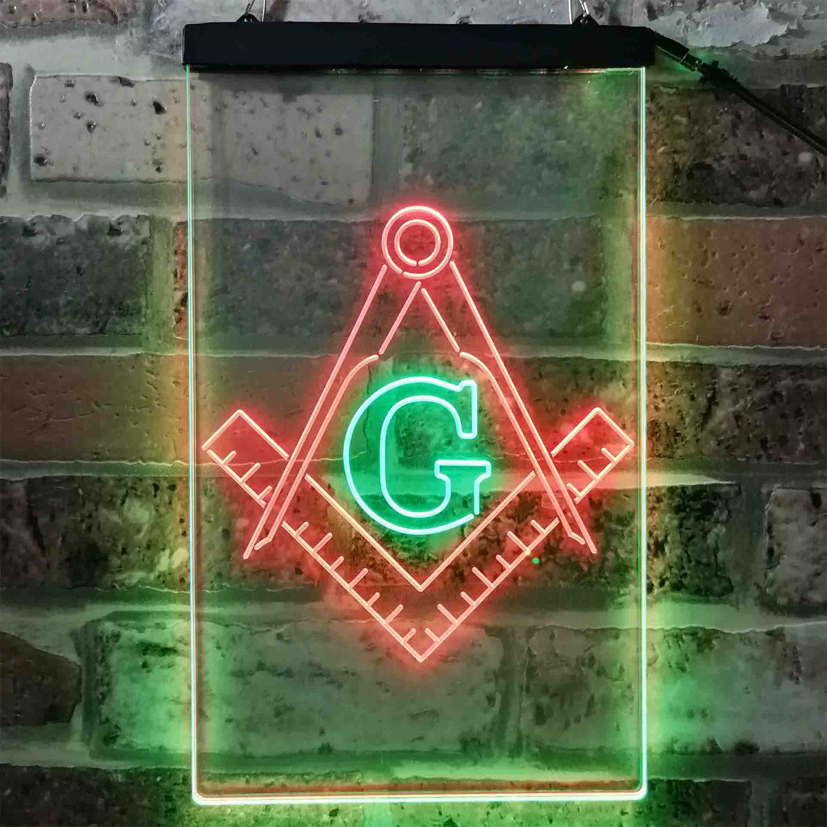 Masonic Freemasonry Emblem Badge Neon Sign - LED LAB CAVE
