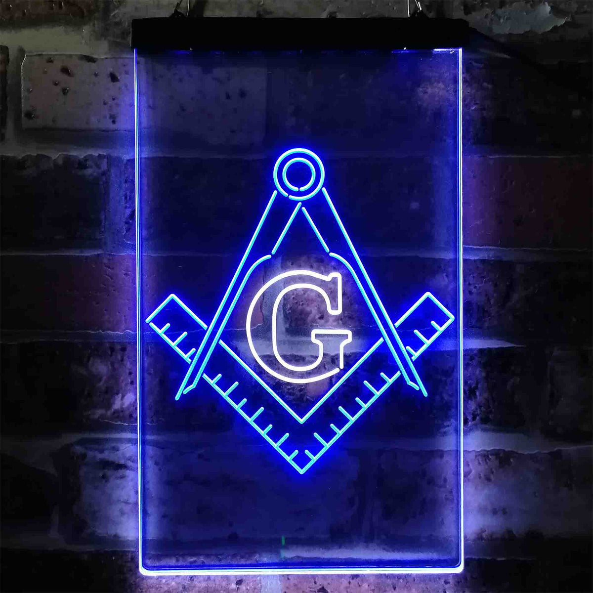 Masonic Freemasonry Emblem Badge Neon Sign - LED LAB CAVE