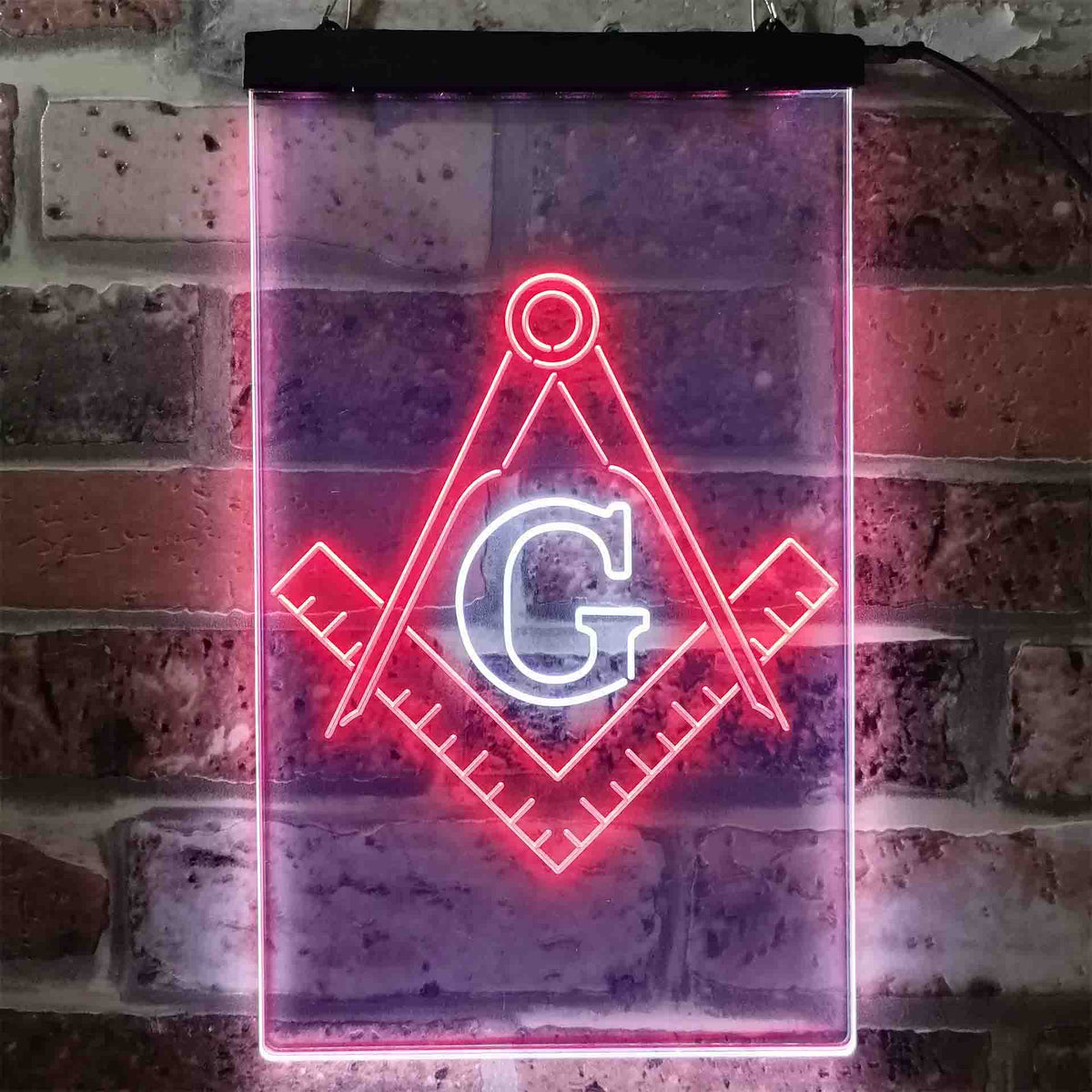 Masonic Freemasonry Emblem Badge Neon Sign - LED LAB CAVE