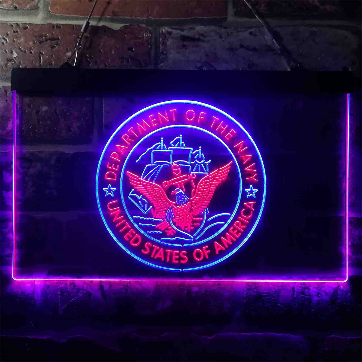 US Navy Logo Neon Sign - LED LAB CAVE