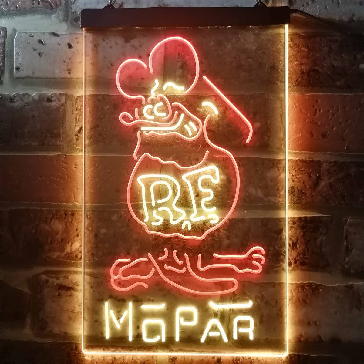 Rat Fink Retro RF Mopar Neon Sign - LED LAB CAVE