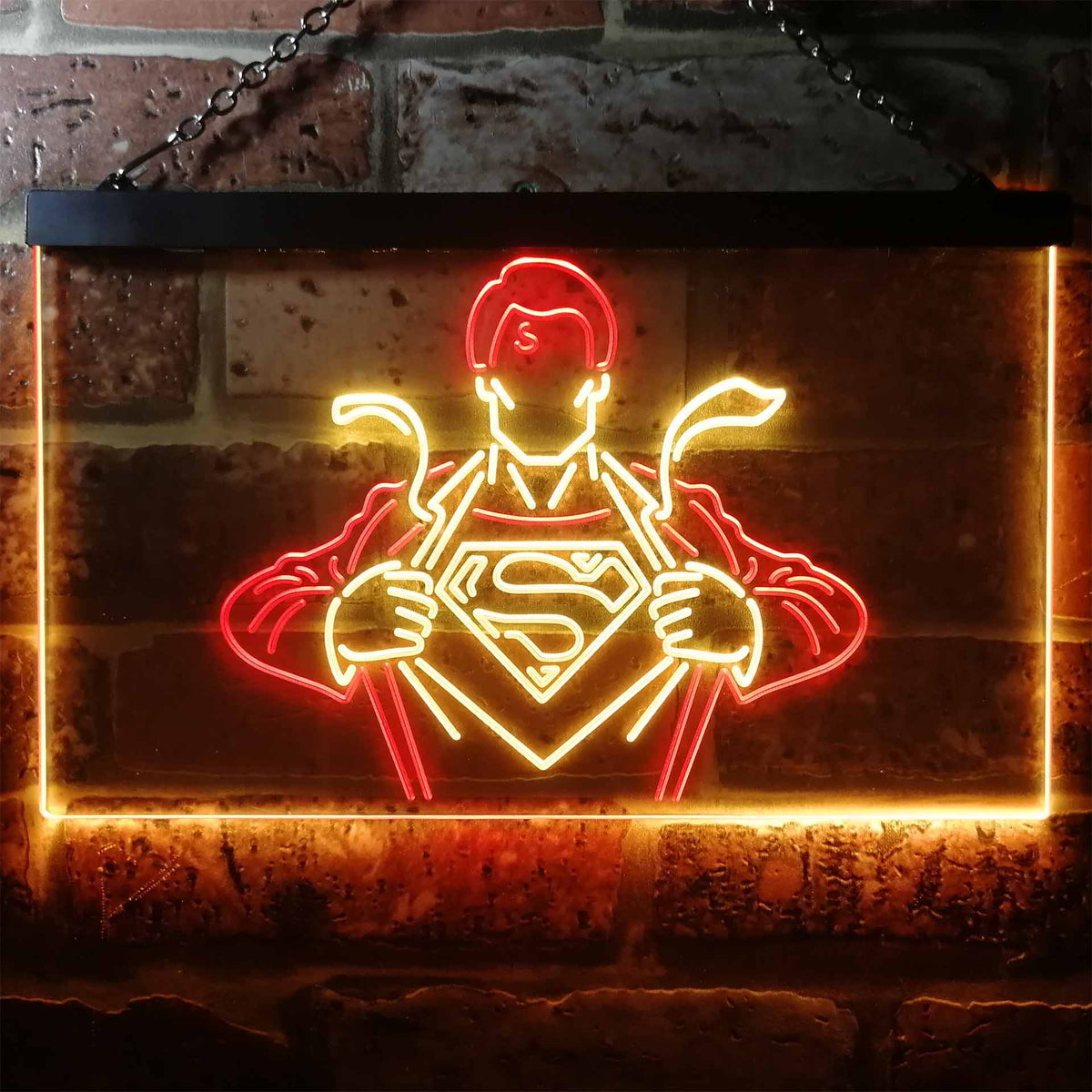 Superman Hero Neon Sign - LED LAB CAVE