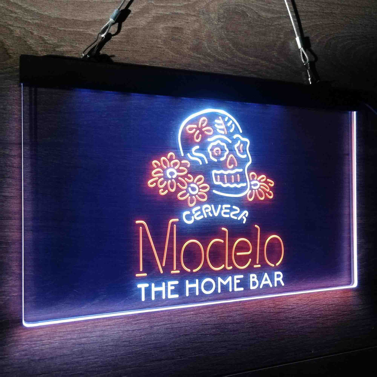 Cerveza Modelo Skull Personalized Neon Sign