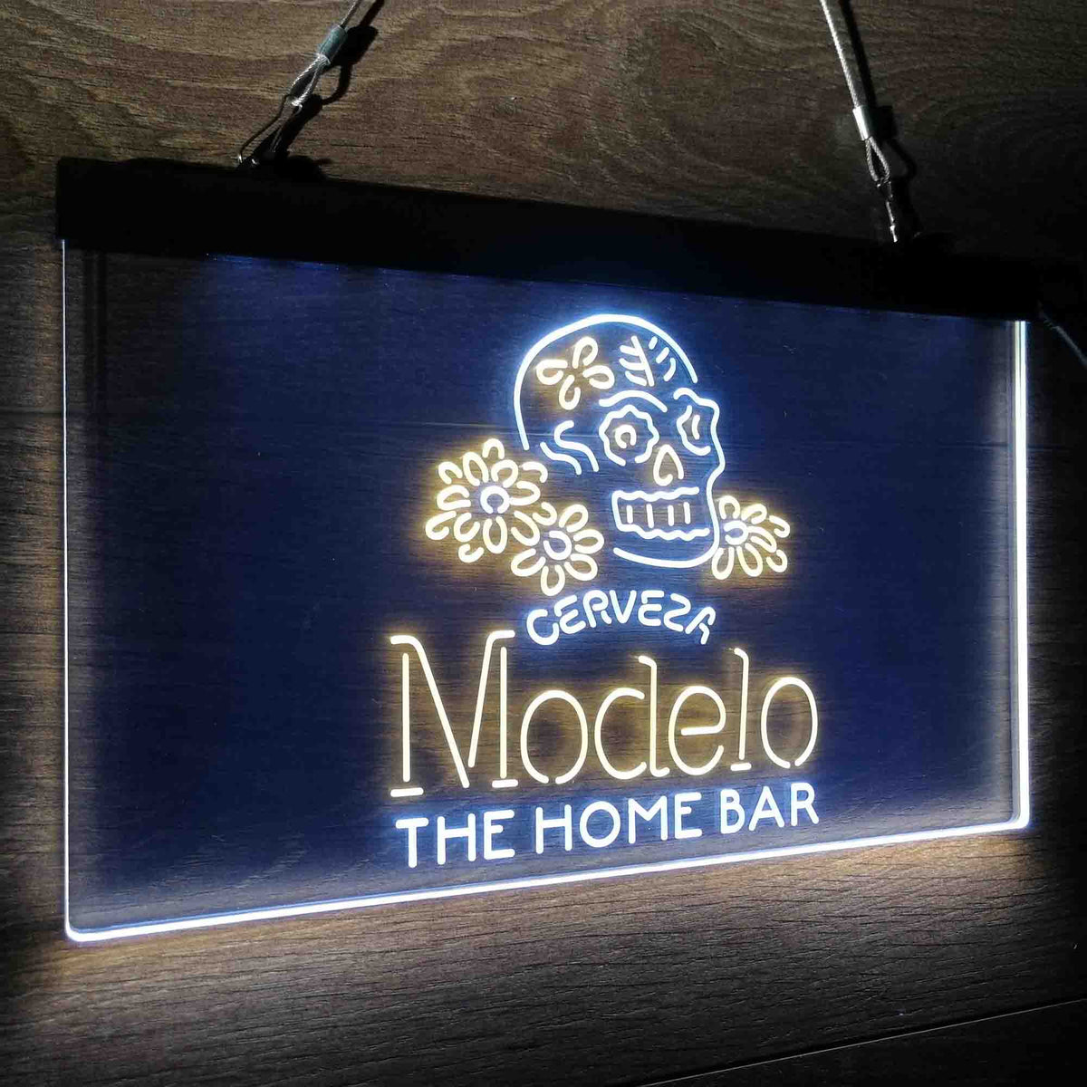 Cerveza Modelo Skull Personalized Neon Sign