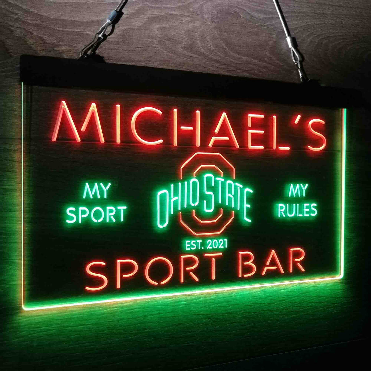 Ohios States Buckeyes Personalized Neon Sign
