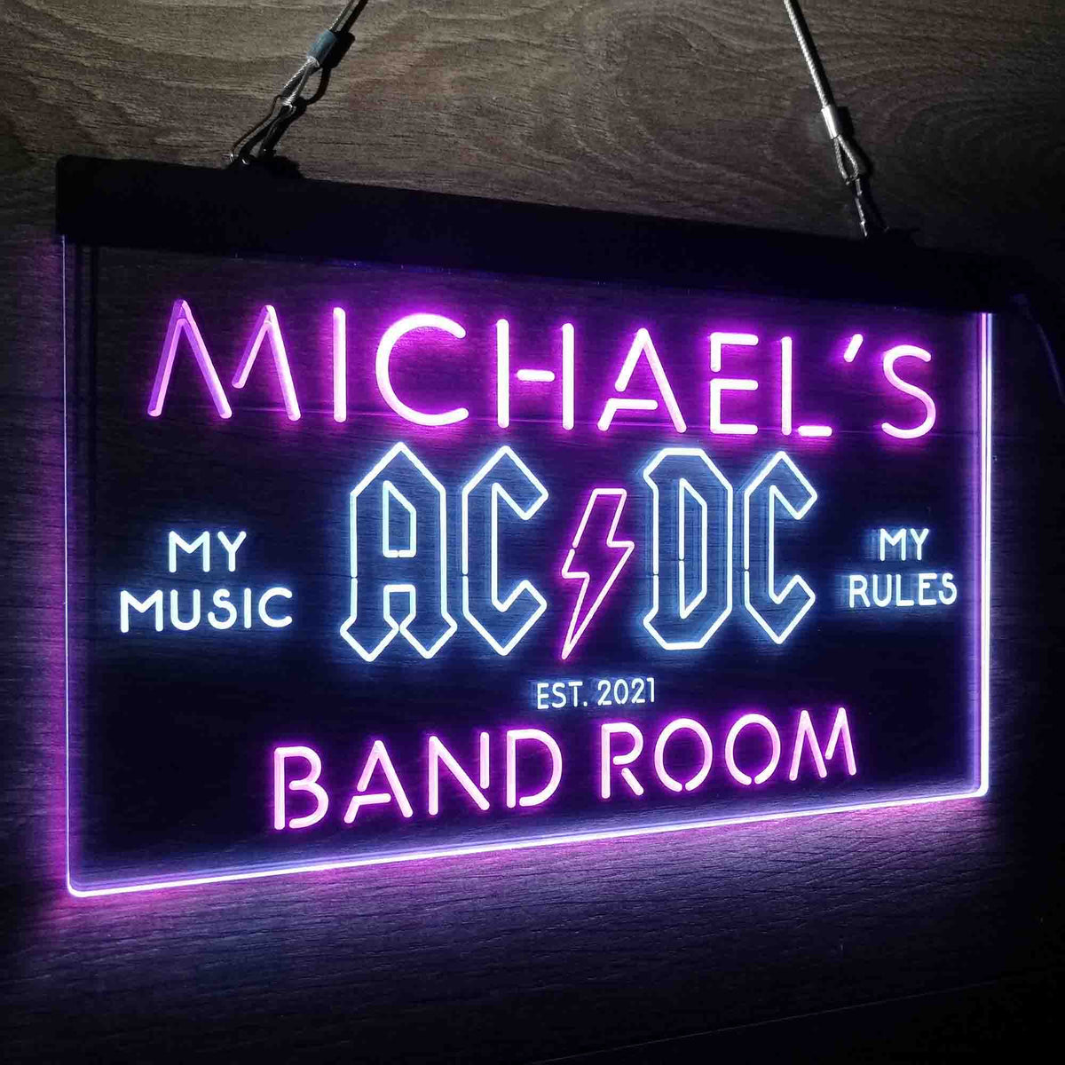 ACDC Band Music Bar Club Personalized Neon Sign
