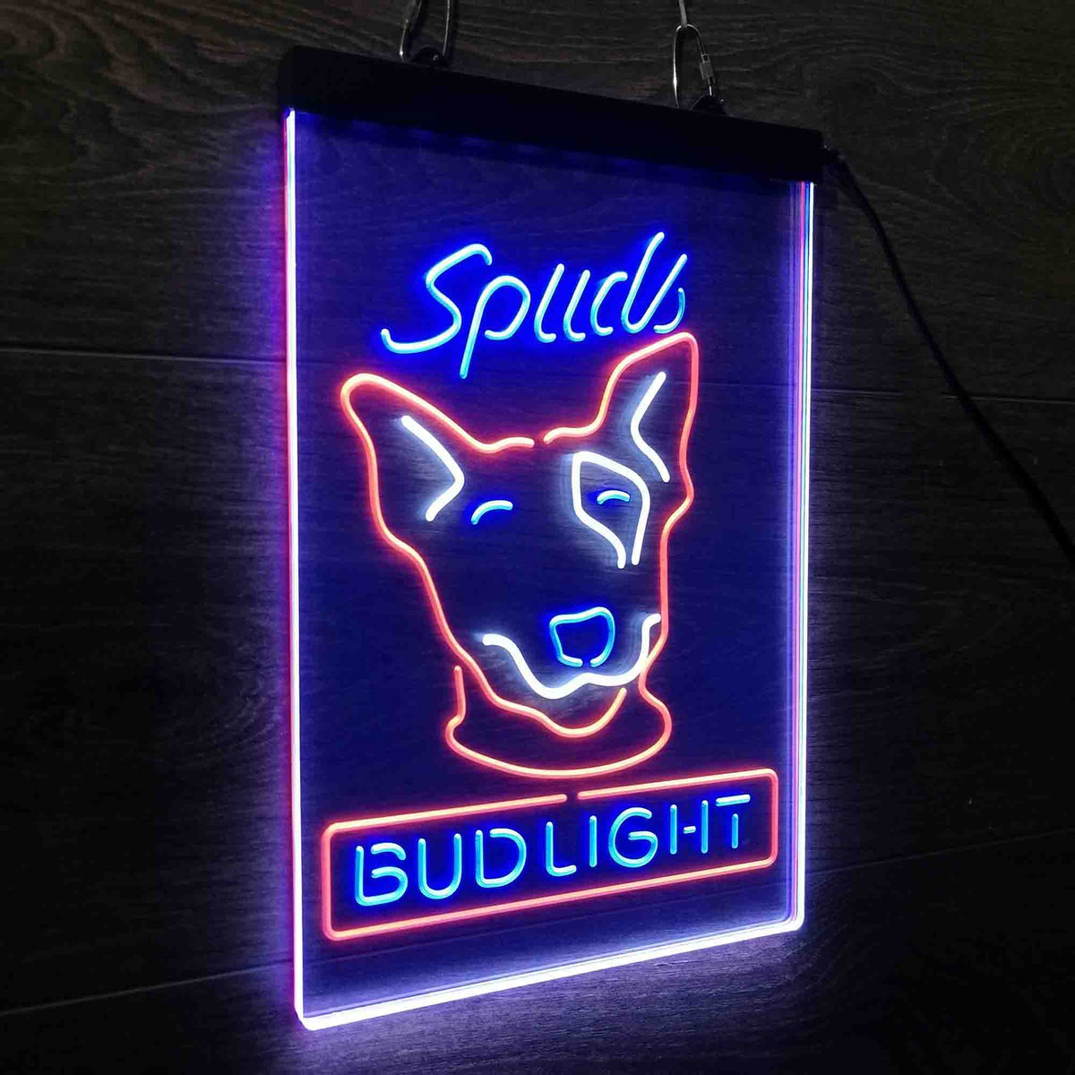 Drink Up Spuds Mackenzie Bud Light Led New Sign | LED LAB CAVE