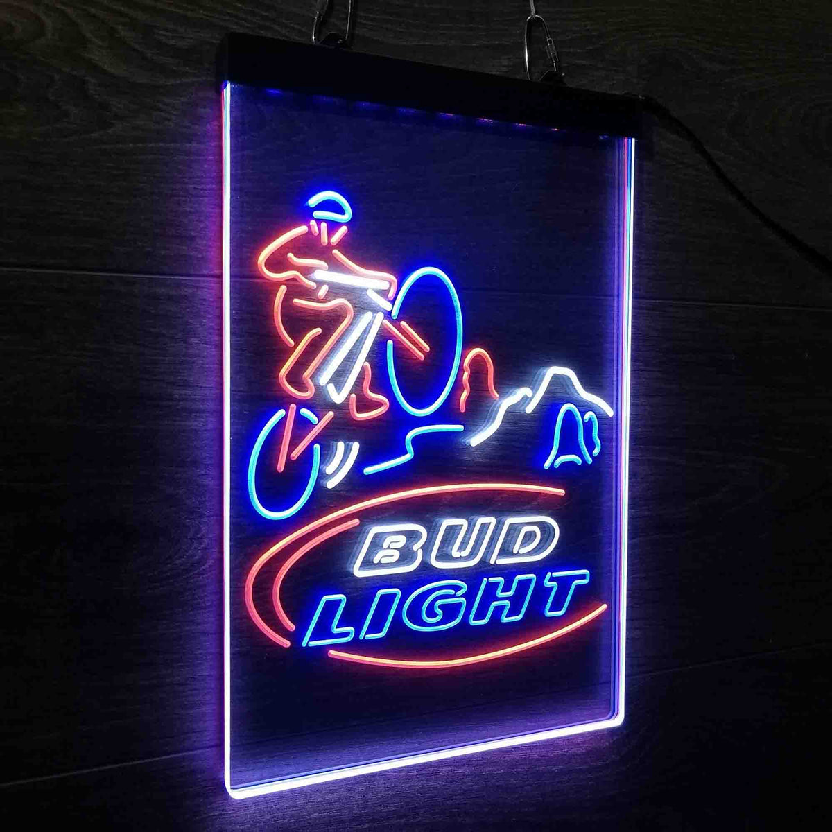 Bud Light Mountain Bike Led New Sign | LED LAB CAVE