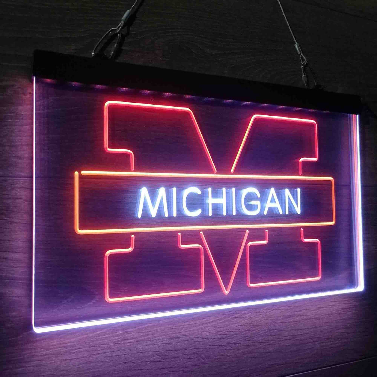 Michigan Sport Team Basketball Led New Sign | LED LAB CAVE