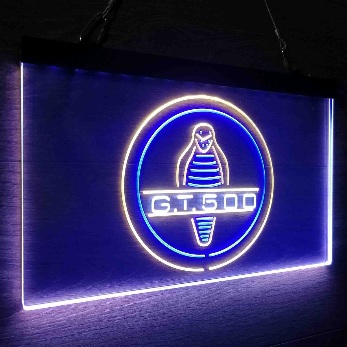 Ford Mustang Shelby Cobra GT 500 Led New Sign | LED LAB CAVE