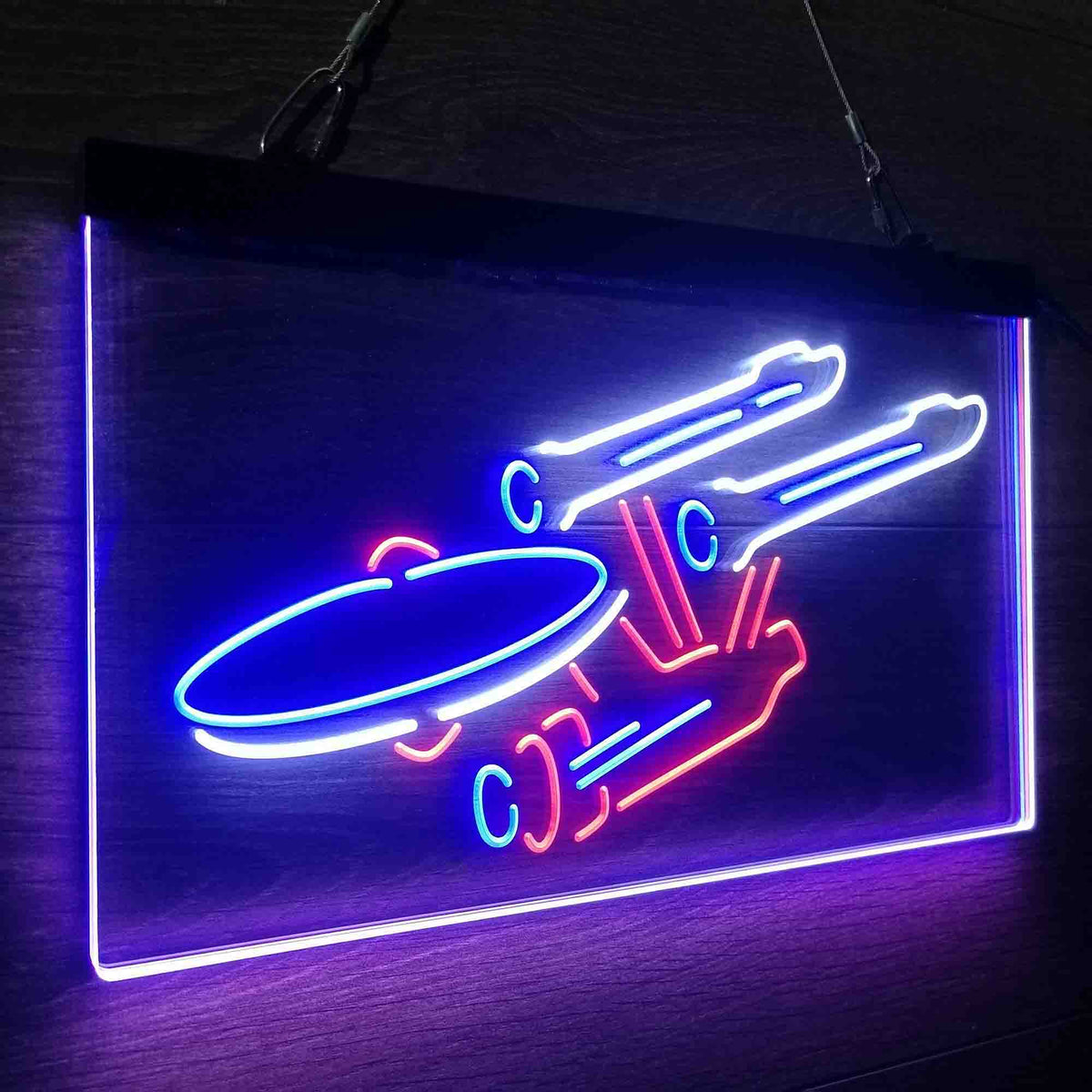Star Trek Enterprise Space Ship Led New Sign | LED LAB CAVE
