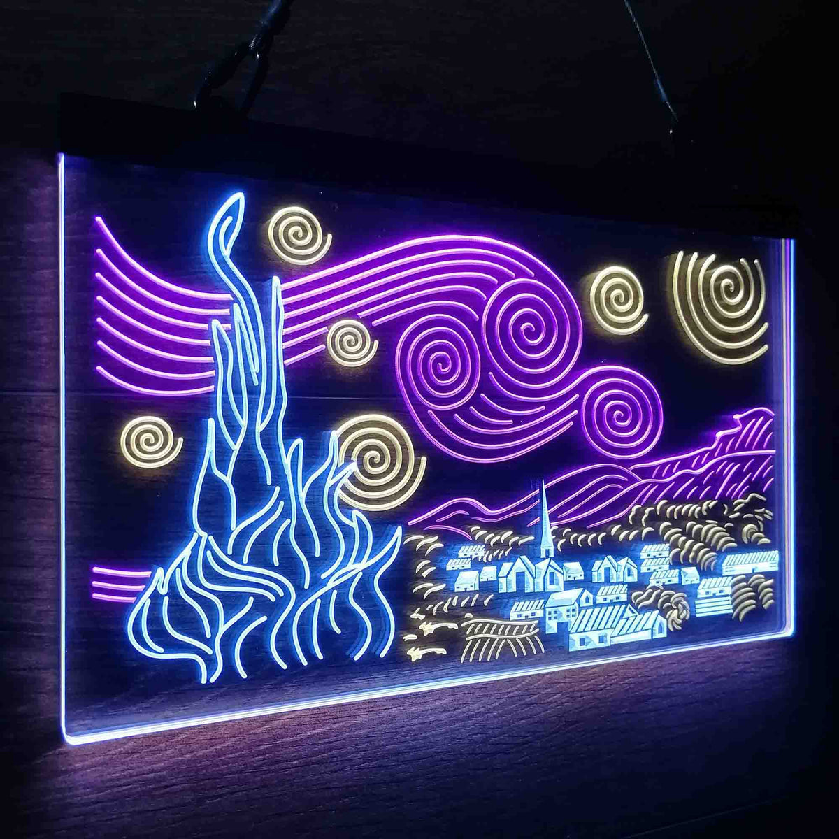 The Starry Night Van Gogh Led New Sign | LED LAB CAVE