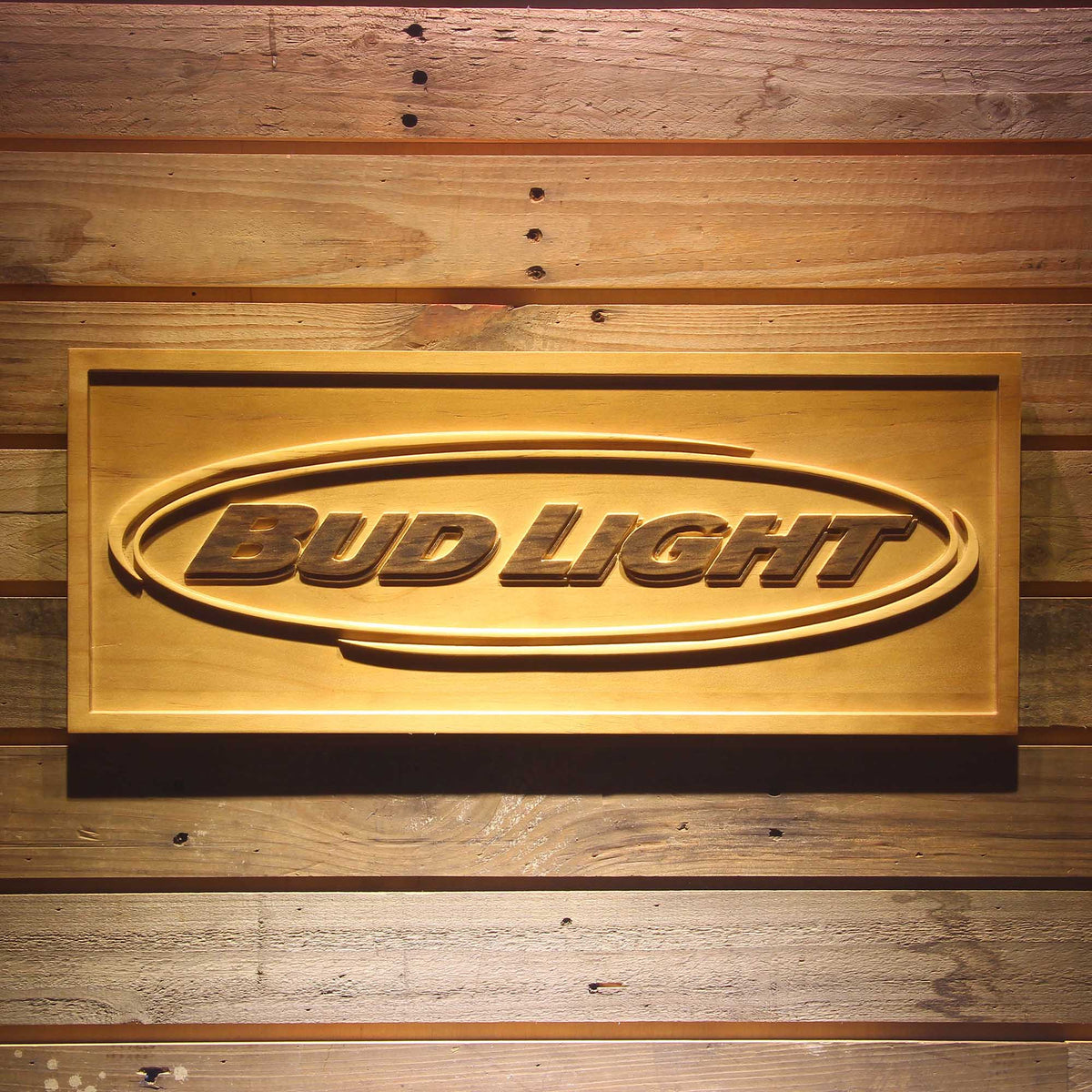 Bud Light Wooden Sign | LEDLABCAVE