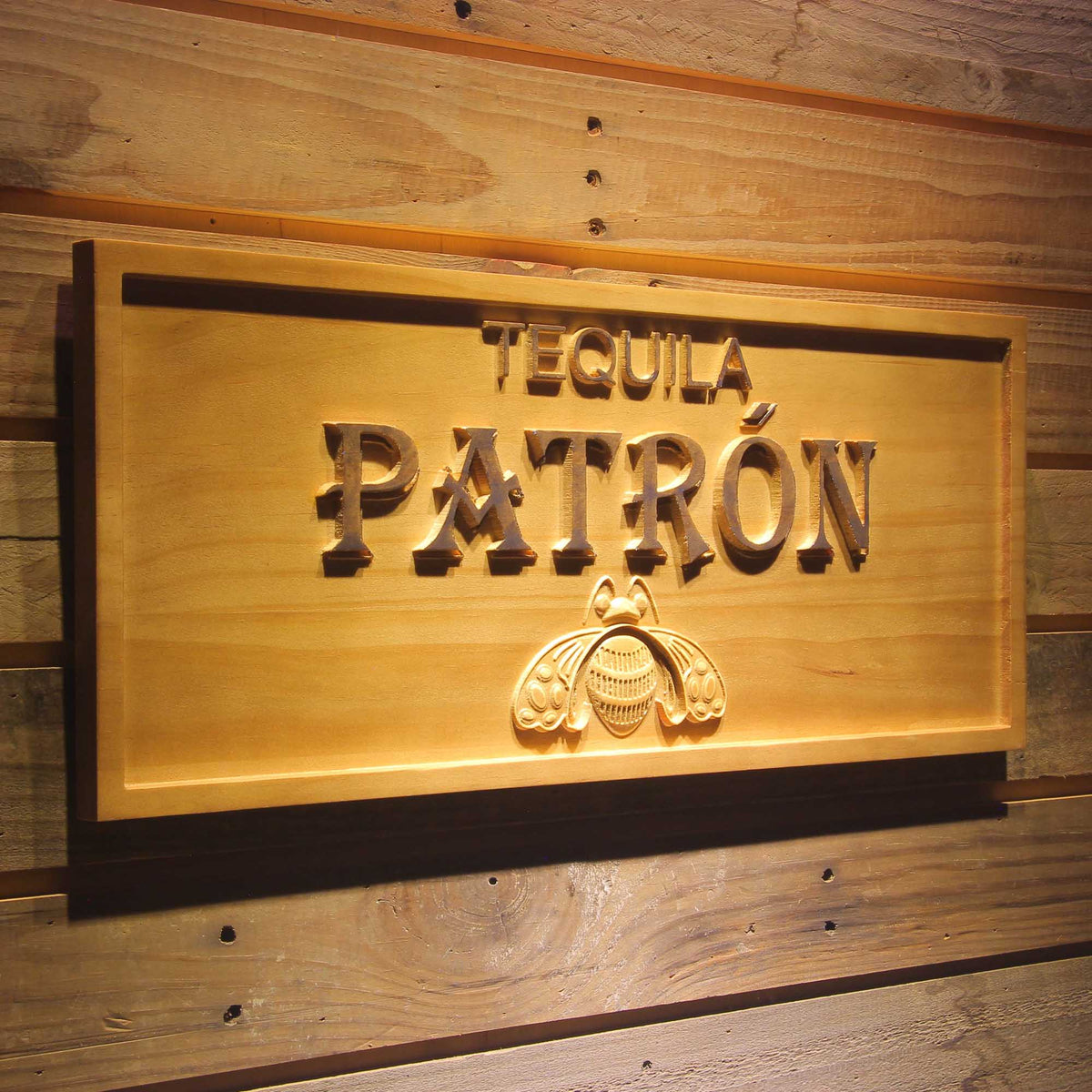 Tequila Patron Wooden Sign | PROLEDSIGN