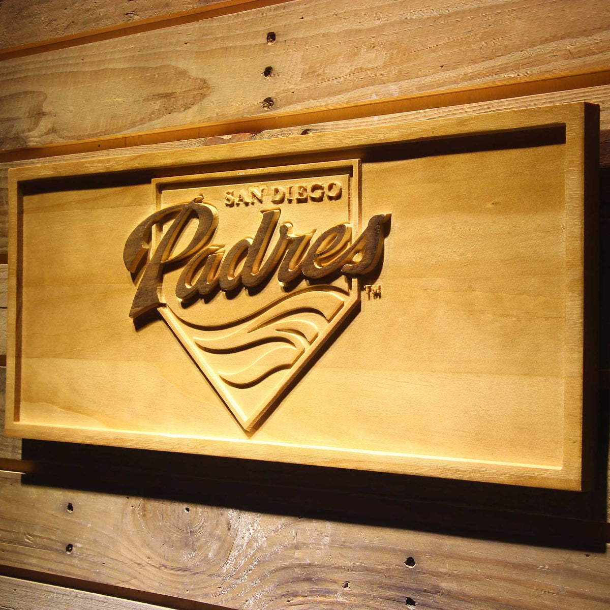 San Diego Padres Wooden Sign | LEDLABCAVE