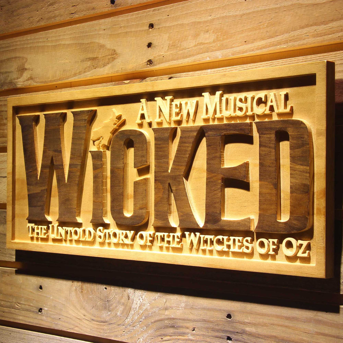 Wicked The Musical Wooden Sign | LEDLABCAVE