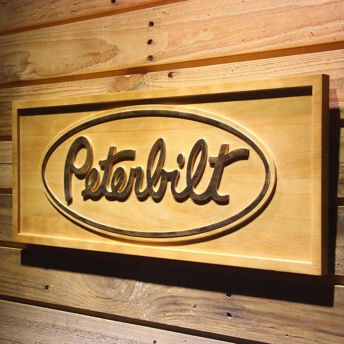 Peterbilt Car Wooden Sign | LEDLABCAVE