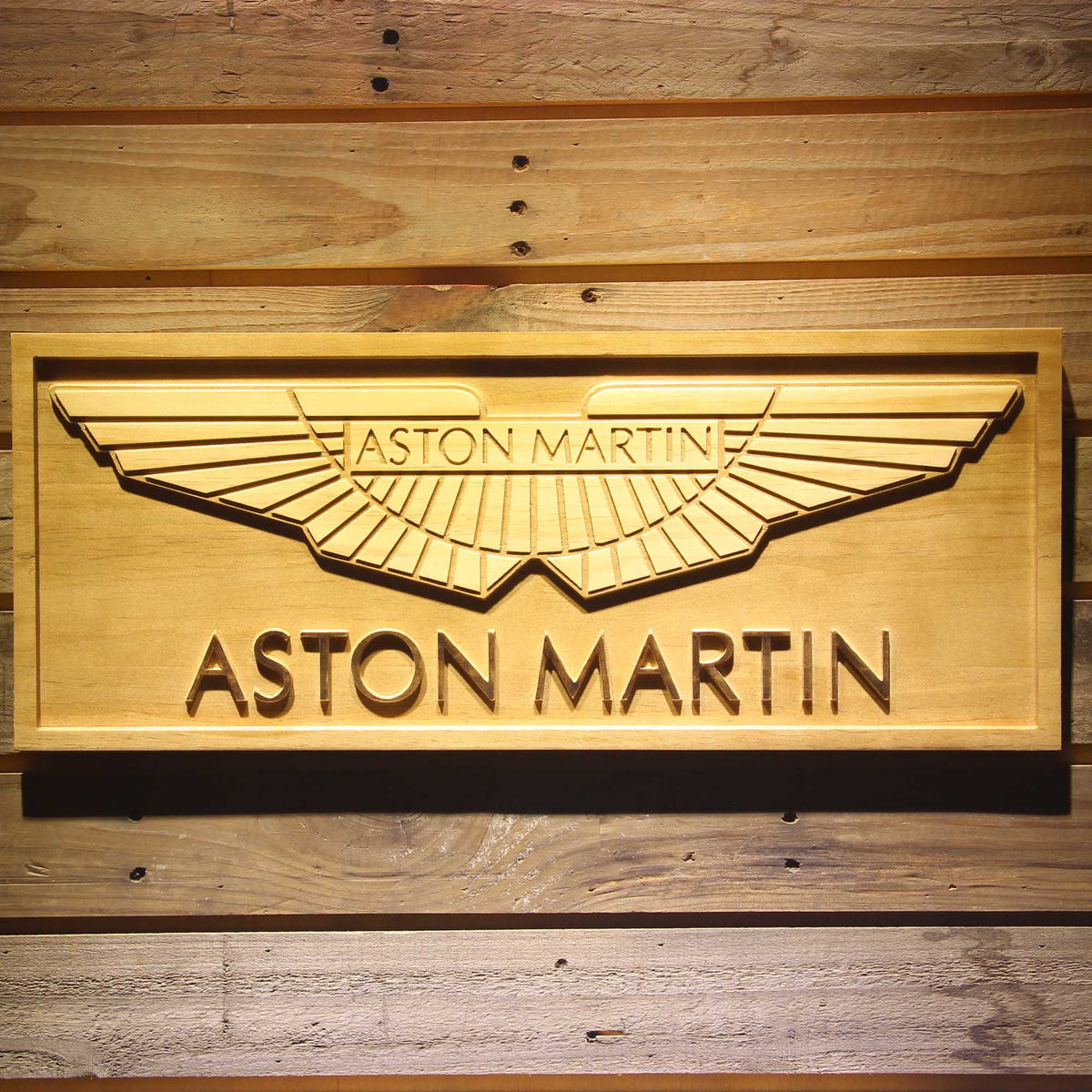 Aston Martin Wooden Sign | LEDLABCAVE