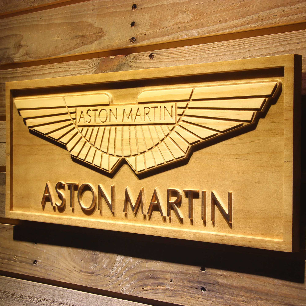 Aston Martin Wooden Sign | LEDLABCAVE