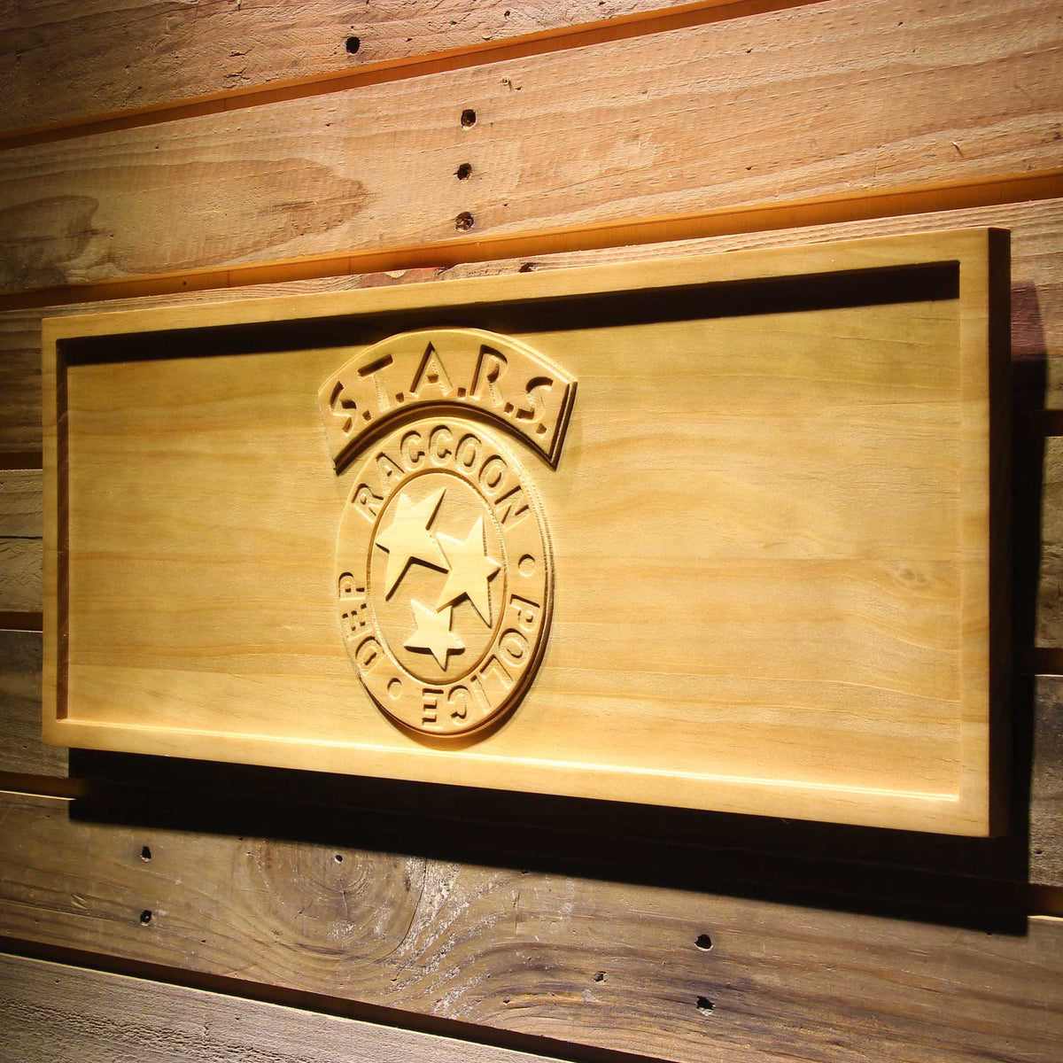Resident Evil Stars Biohazard Wooden Sign | LEDLABCAVE